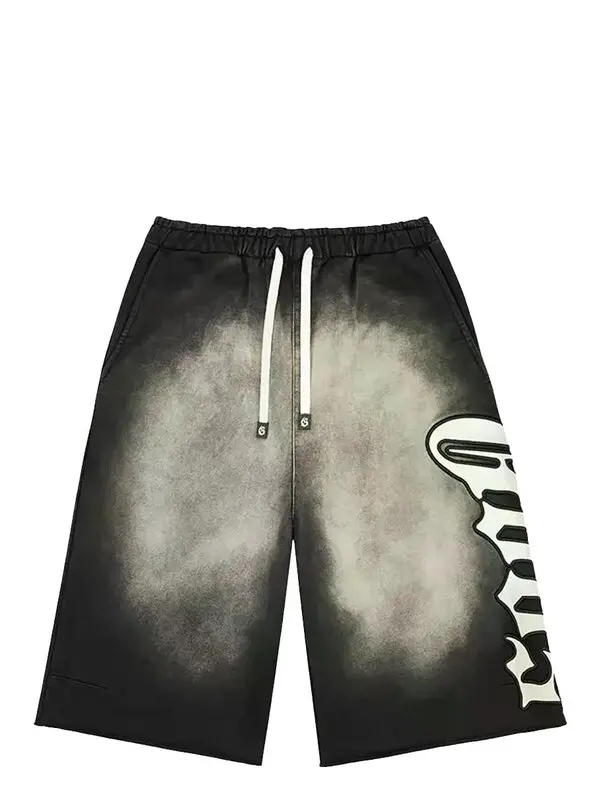 GODSPEED Faded Logo Patch Shorts - Black