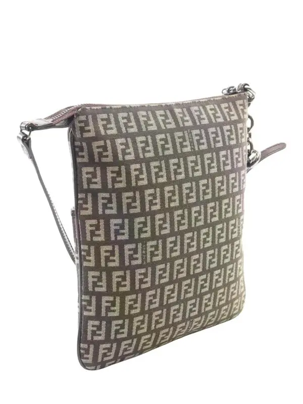 Fendi Zucchino Canvas Crossbody Bag - Brown