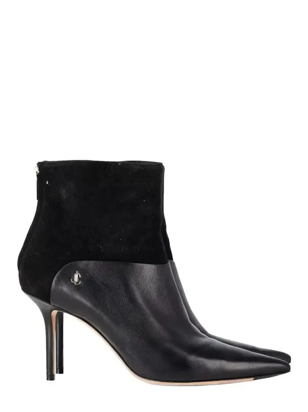 JIMMY CHOO Beyla Suede-trimmed Ankle Boots - Black