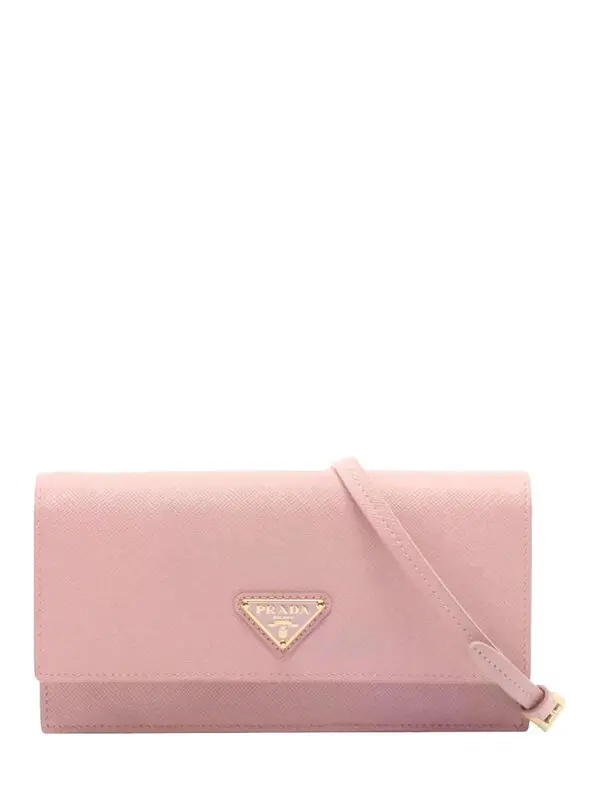 Prada Saffiano Leather Wallet On Chain - Pink