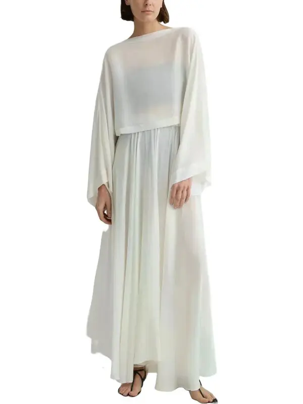 Bondi Born Cremona Cropped Sheer Blouse - White