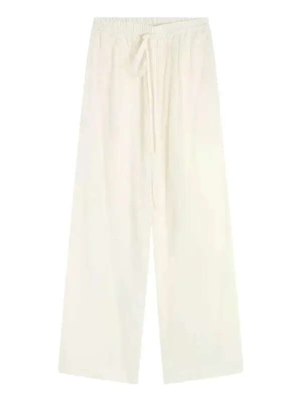 Bondi Born Ardea Luxe Hammered Satin Wide Leg Trousers - Neutrals