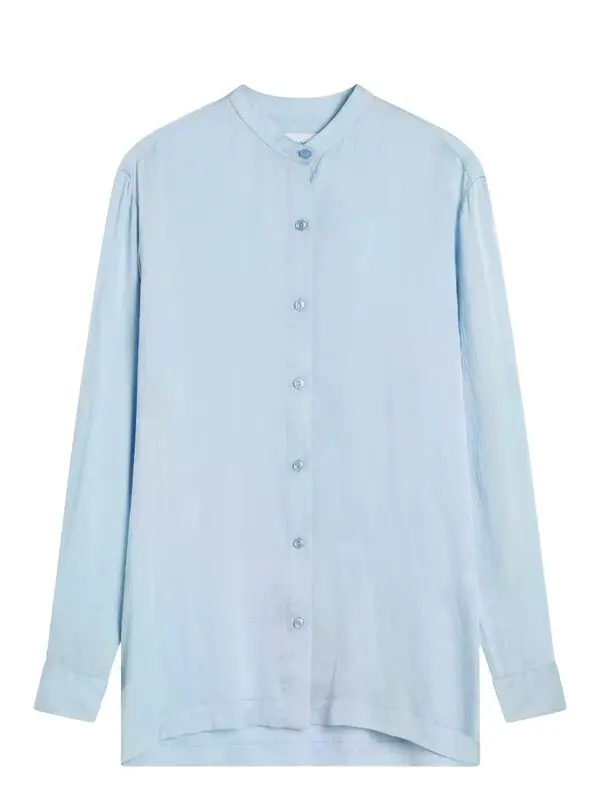 Bondi Born Ardea Hammered-satin Shirt - Blue