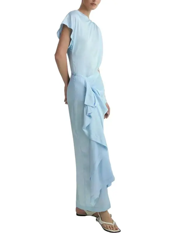 Bondi Born Ardea Draped Maxi Skirt - Blue