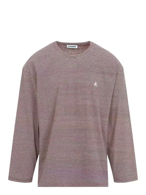 JIL SANDER Striped Long-sleeve T-shirt - Red