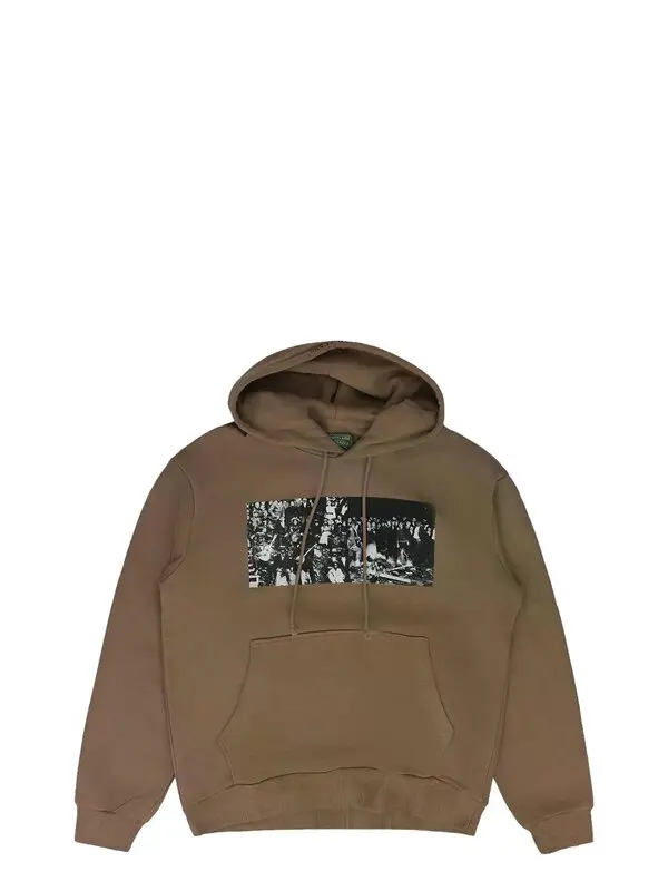 DENIM TEARS Graphic Print Hoodie - Brown