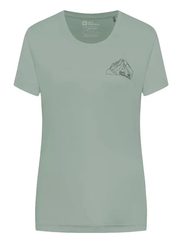 JACK WOLFSKIN Graphic Print Short Sleeve T-shirt - Grey
