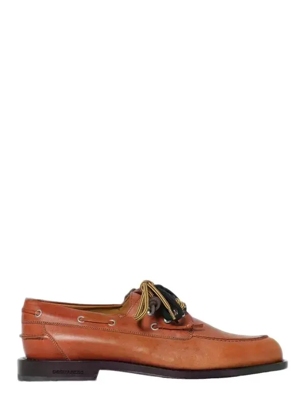 MAGLIANO Lace-up Leather Boat Shoes - Brown