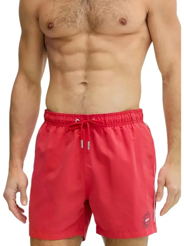 Gant Logo-print Drawstring Swim Shorts - Red