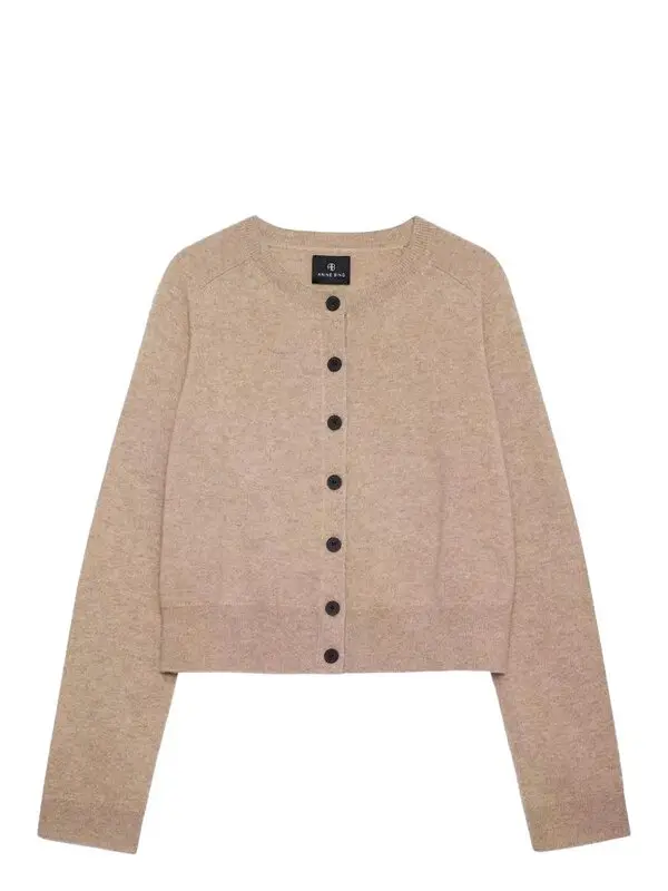 ANINE BING Joye Cardigan Stone Melange - Neutrals