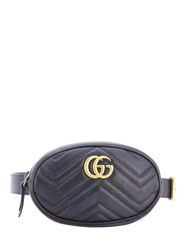 Gucci Gg Marmont Matelassé Leather Belt Bag - Black