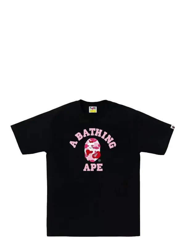 A BATHING APE Abc Camo College T-shirt - Black