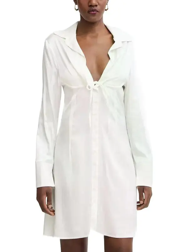 SILVIAN HEACH Spread Collar Button-down Mini Dress - White