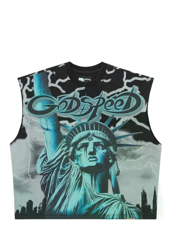GODSPEED Voltage Graphic-print Vest - Black