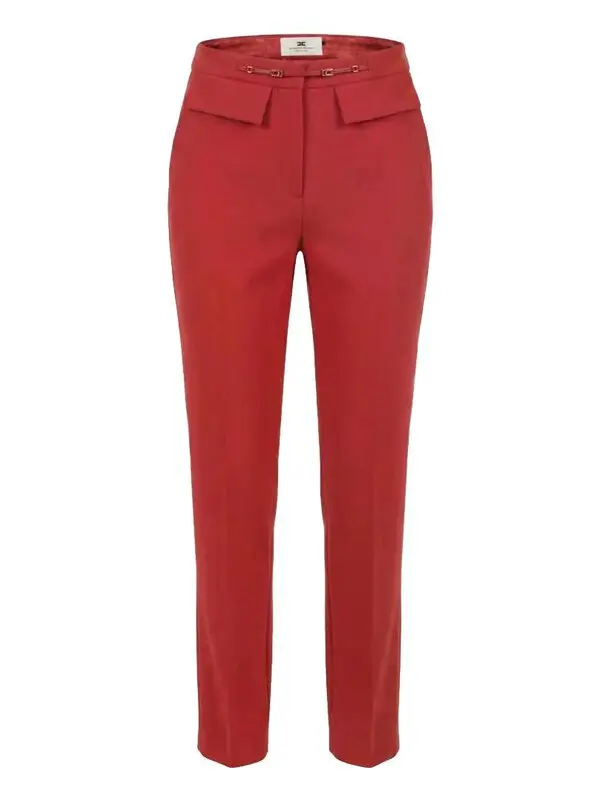 Elisabetta Franchi High-waisted Tailored Trousers - Red