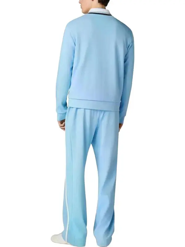 Casablanca Stripe-detail Zip-up Sweatshirt - Blue