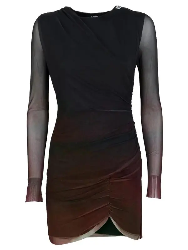 Gcds Ruched Tulle Mini Dress - Black