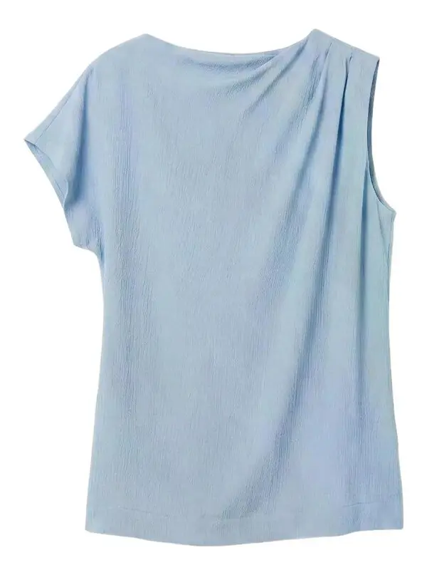 Bondi Born Ardea Draped Shoulder Top - Blue