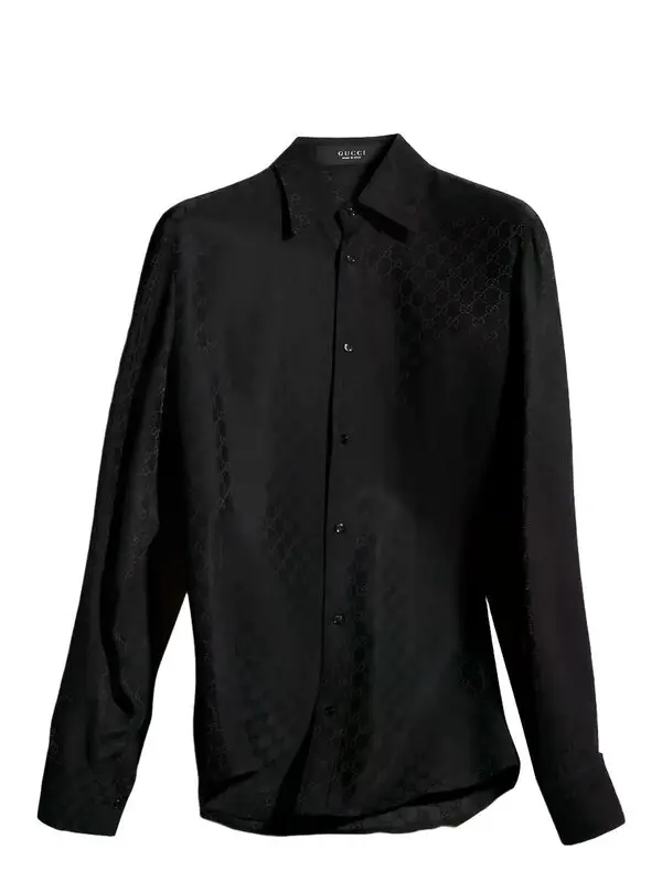 Gucci Gg Supreme Jacquard Shirt - Black