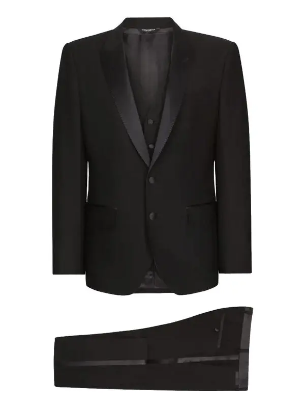 Dolce & Gabbana Peak-lapel Three-piece Suit - Black