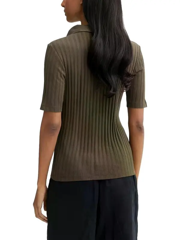 Marc O'polo Ribbed Knit V-neck T-shirt - Green