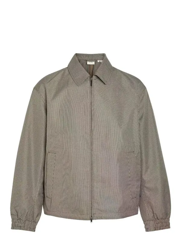 LES DEUX Check-pattern Zip-up Jacket - Neutrals