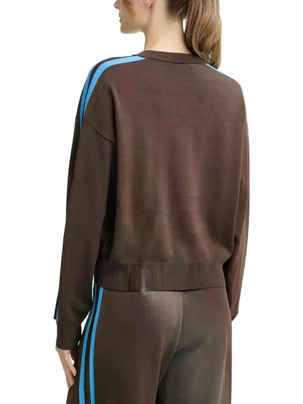 P.E Nation Retreat Sweater With Side Stripe Details - Brown