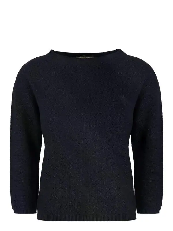 Fabiana Filippi Textured Knit Boat Neck Sweater - Blue