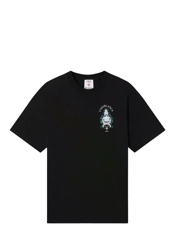 Casablanca Hotel Emblem Graphic-print T-shirt - Black