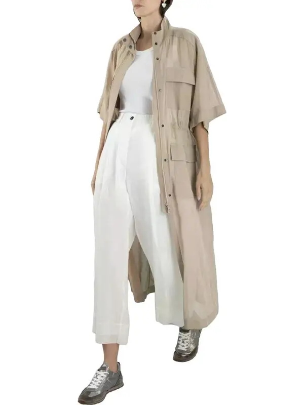 Brunello Cucinelli Utility Shirt Midi Dress - Neutrals