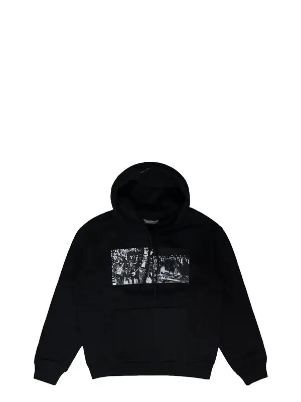 DENIM TEARS Graphic Print Hoodie - Black