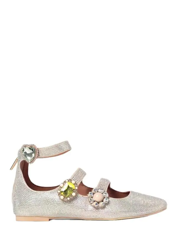 Kurt Geiger Embellished Multi-strap Ballet Flats - Silver