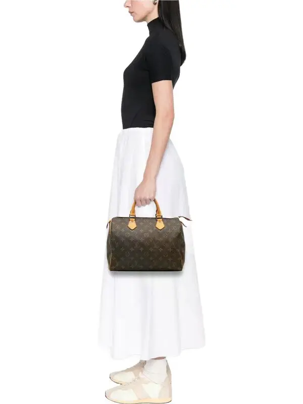 LOUIS VUITTON Monogram Speedy 30 Boston Bag - Brown