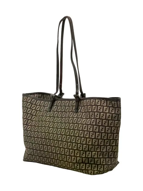 Fendi Zucchino Canvas Tote Bag - Brown