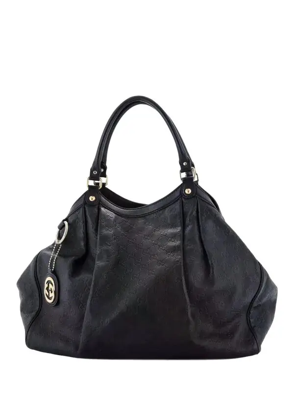 Gucci Sukey Sima Leather Large Tote Bag - Black