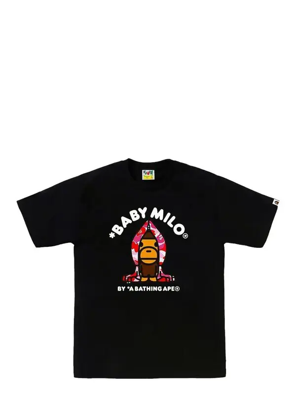 A BATHING APE Abc Camo Baby Milo T-shirt - Black
