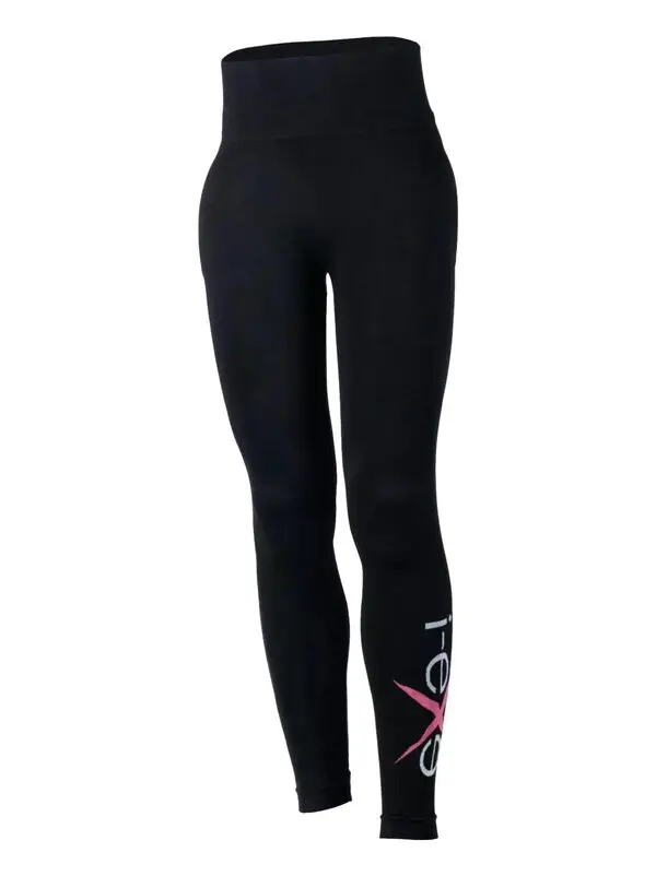 I-EXE Yoggy Logo-print Performance Leggings - Black