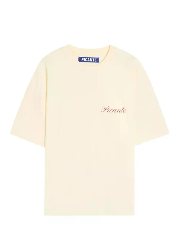 PICANTE Logo-print Short-sleeve T-shirt - Neutrals
