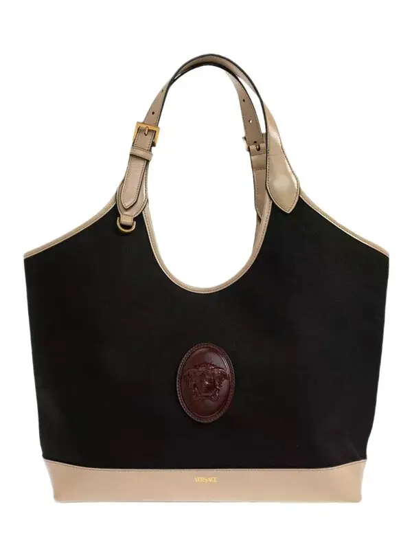 Versace Rivière Canvas Tote Bag - Black