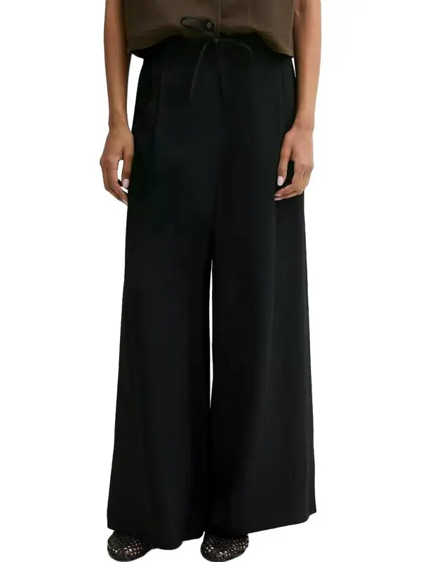Marc O'polo Pleated Drawstring-waist Trousers - Black