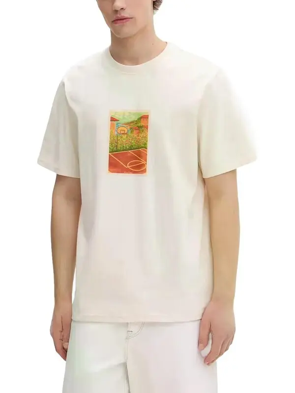 LES DEUX Graphic-print T-shirt - Neutrals