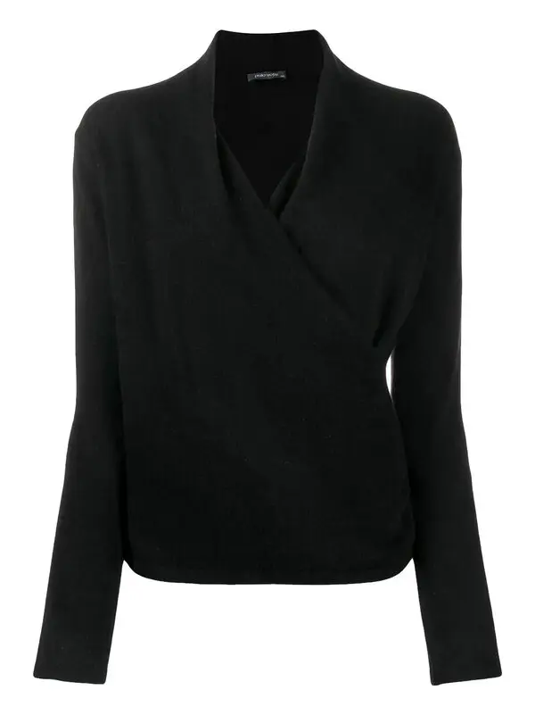 PHILO-SOFIE Cashmere Wrapped Front Jumper - Black