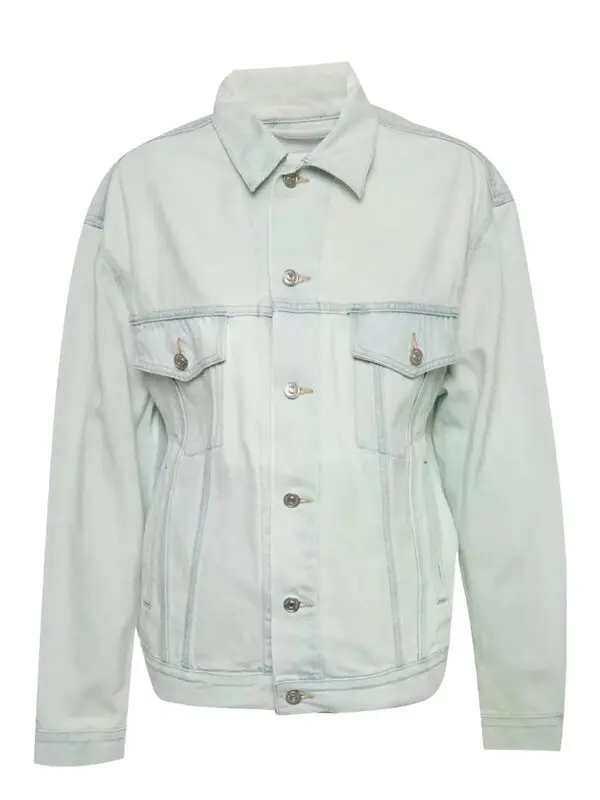 Balenciaga Logo-print Denim Jacket - Blue
