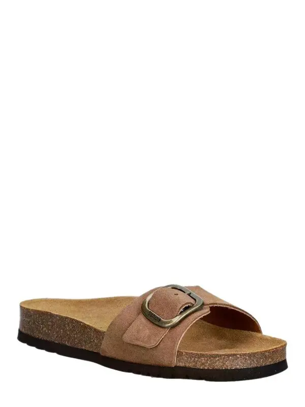 DR. SCHOLL'S SHOES Kathleen Buckle-fastening Suede Slides - Neutrals