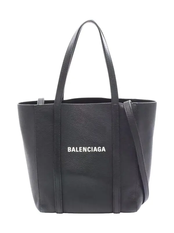 Balenciaga Leather Everyday Tote Xxs Satchel - Black