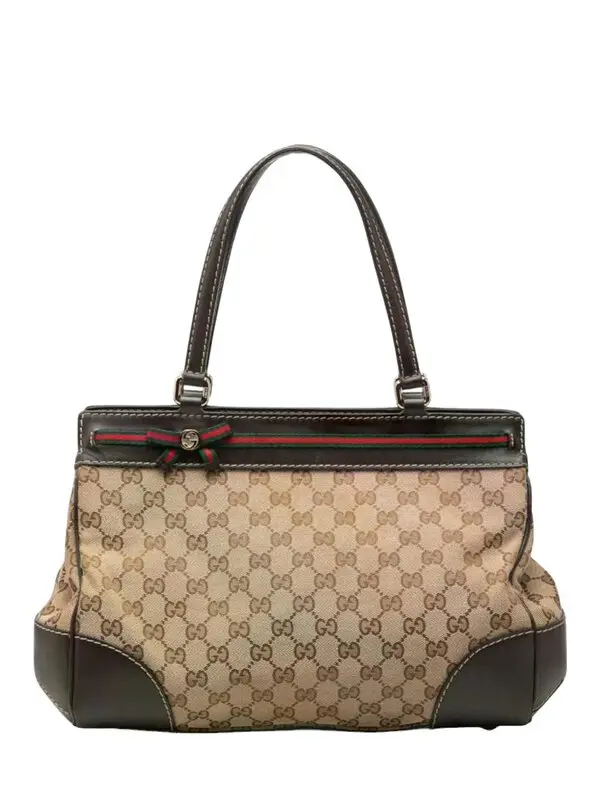 Gucci Gg Canvas Web Mayfair Tote Bag - Neutrals