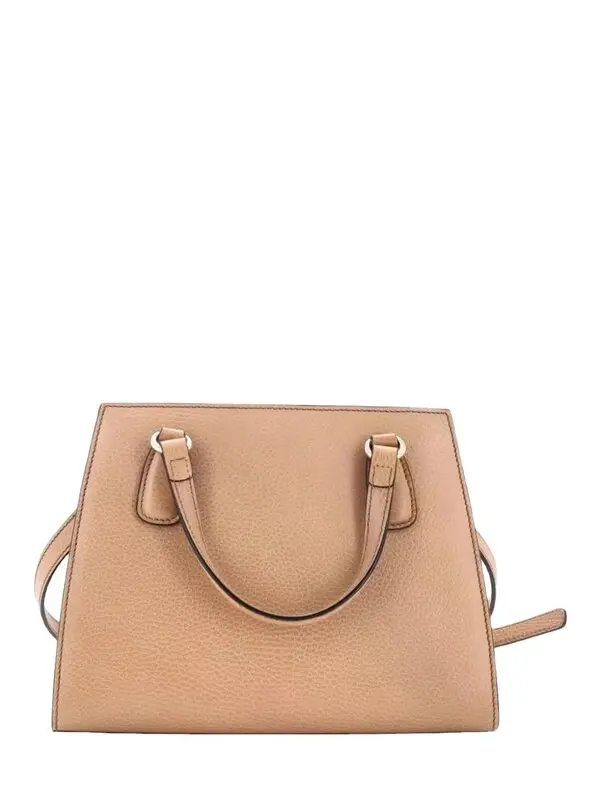 Gucci Soho Convertible Top Handle Leather Small Satchel - Neutrals