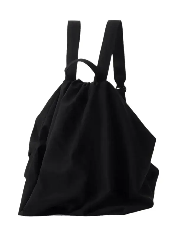 Yohji Yamamoto Draped Wool Backpack - Black