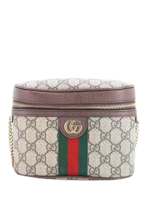 Gucci Ophidia Chain Gg Coated Canvas Small Belt Bag - Brown