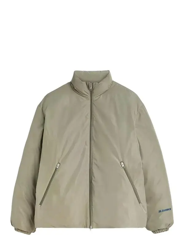 JIL SANDER Down Jacket With Stand Collar - Green